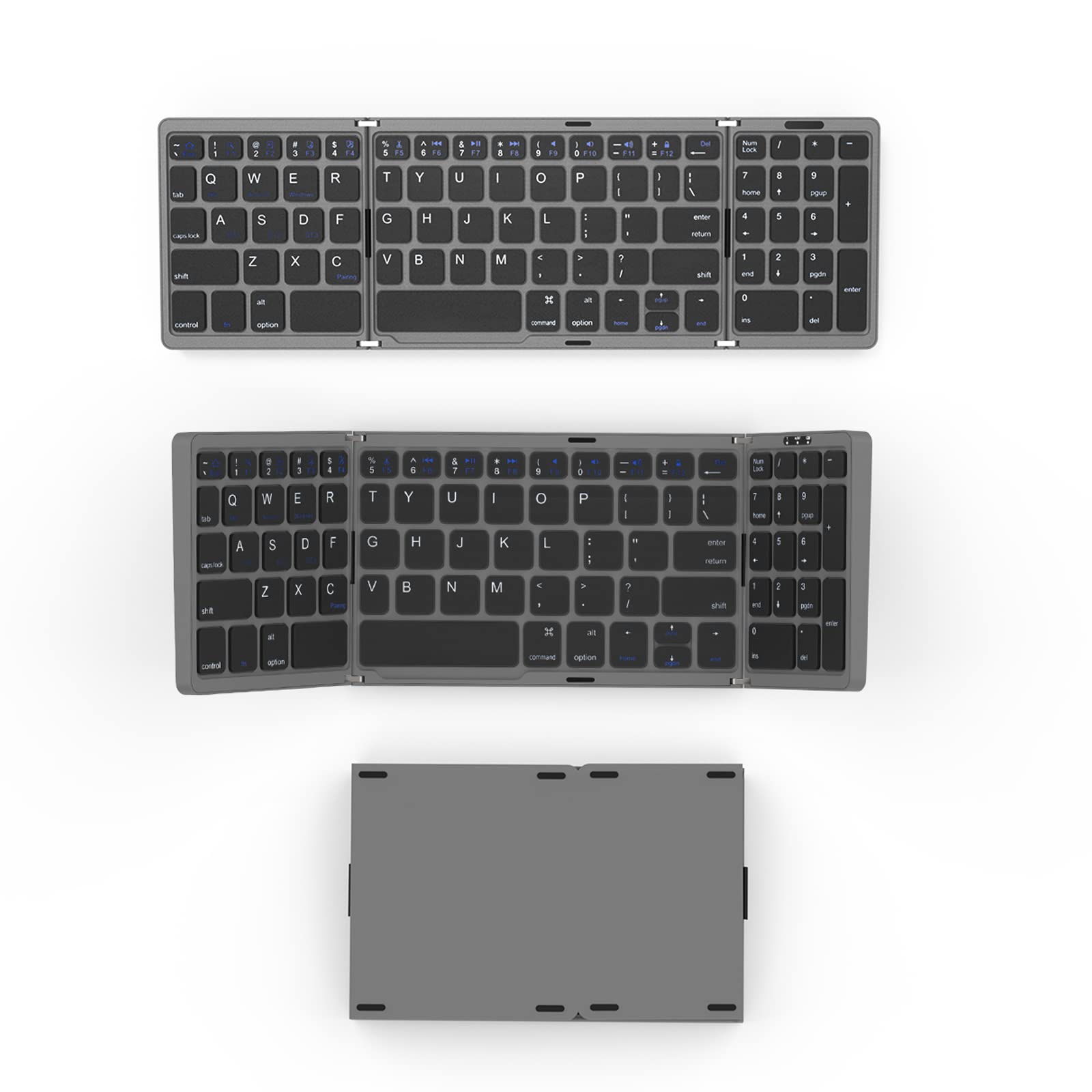 Foldable Bluetooth Keyboard,Pocket Size Portable Mini BT Wireless ...