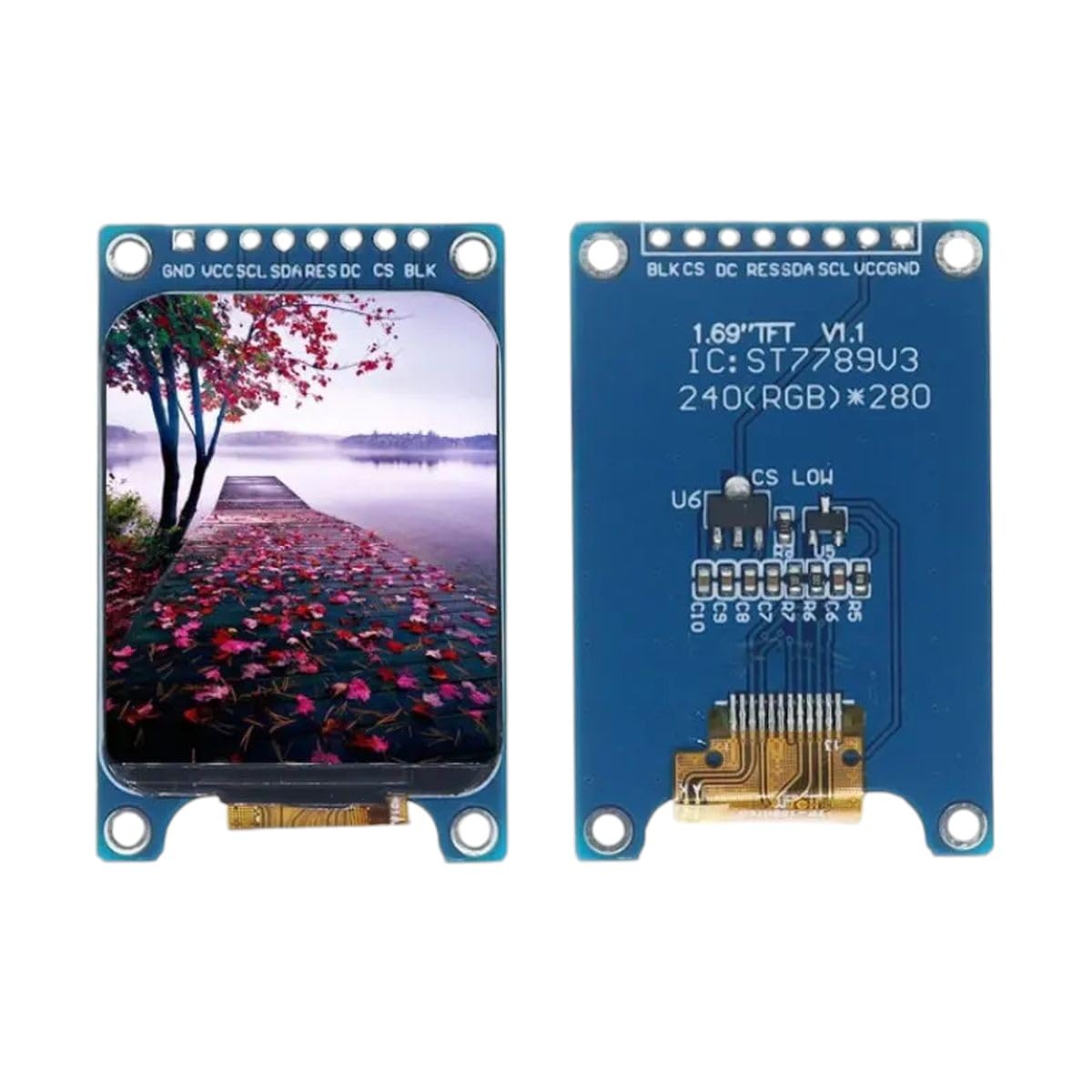 Amazon.com: 1.69 Inch 1.69" Color TFT Display Module HD IPS LCD LED Screen 240X280 SPI Interface ...