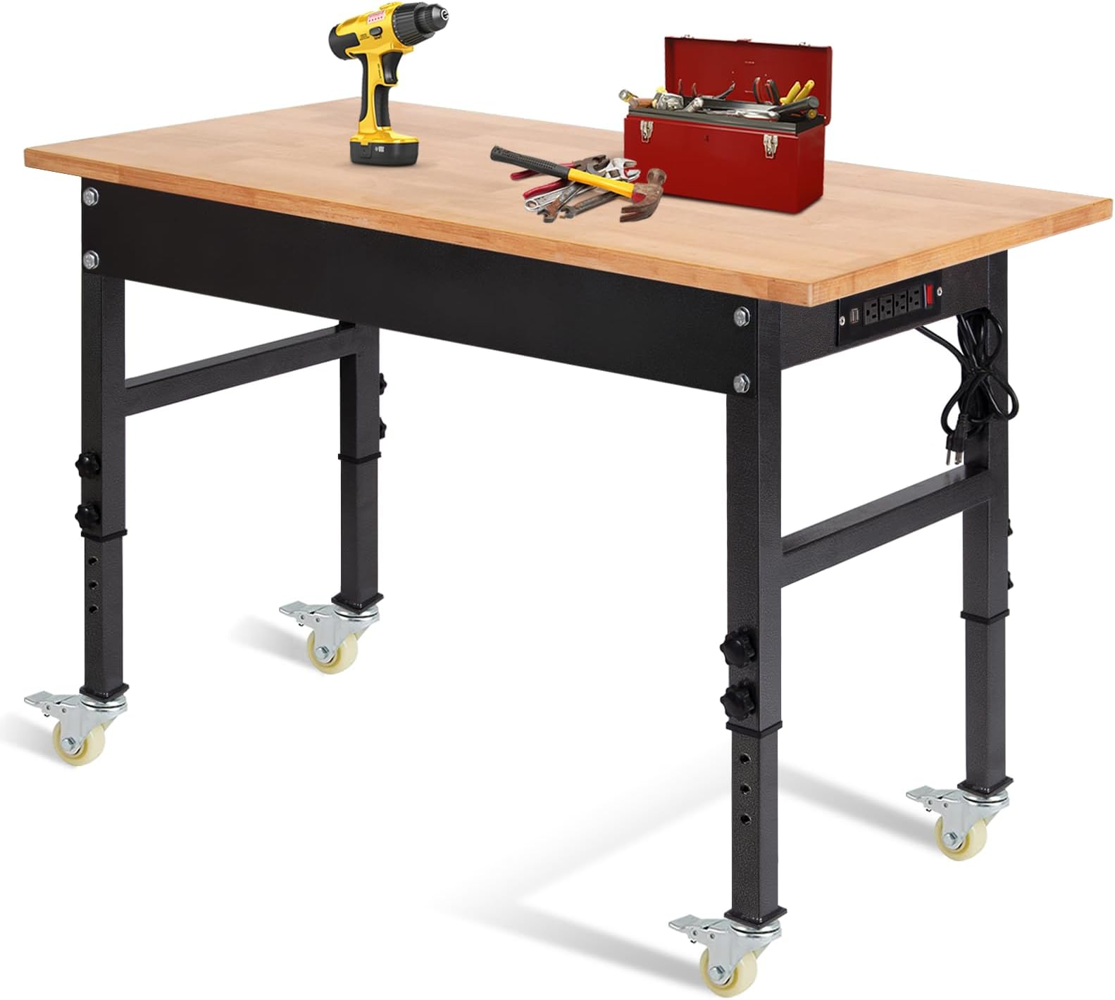 OLBRUS 48 "Adjustable Workbench with Power Outlet, Heavy Duty 2000 LBS ...