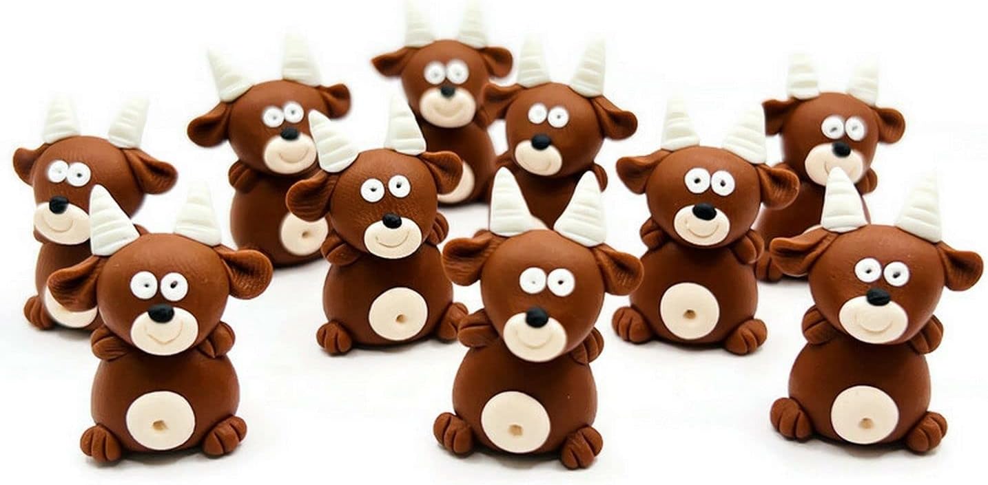 Amazon.com: Lot of 10 Miniature Goat Animals Dollhouse Goat Figure ...