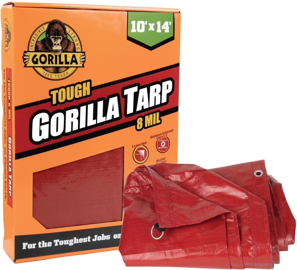 10 Ft. X 12 Ft. High Visibility RED Tarp - 3.3 Oz. - Amazon.com