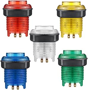 Amazon.com: Tiaoifaer 5X 30mm Arcade LED Lights Push Button Built-in ...