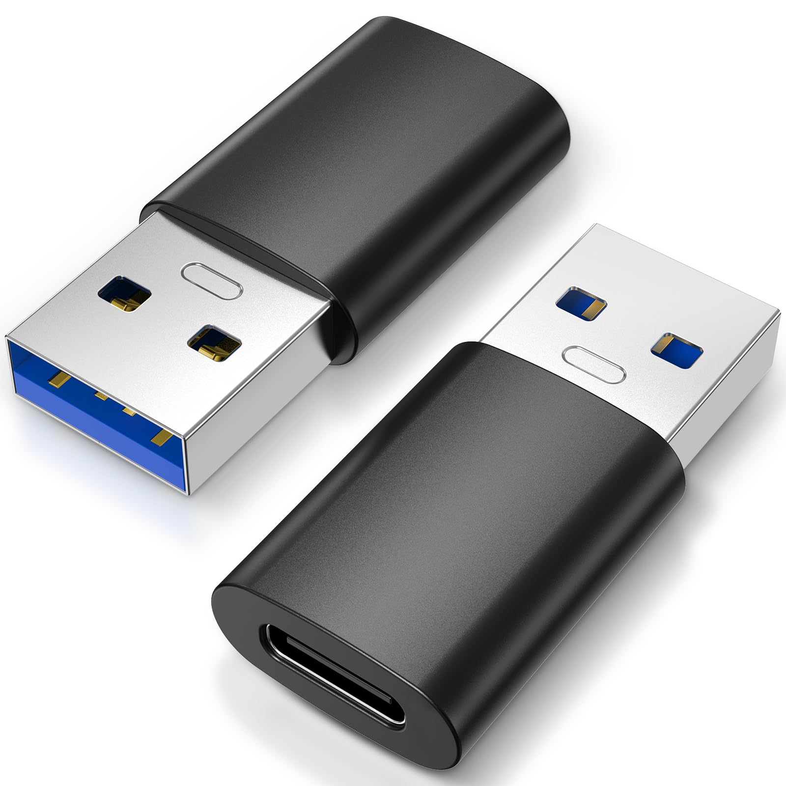 Amazon.com: Cluoshu 2PCS Upgraded USB to USB C Adapter, Aluminium USB 3 ...