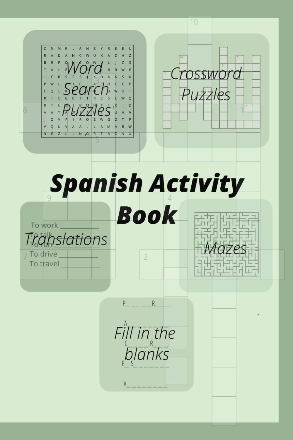 Amazon.com: Spanish Activity Book: 50 pages, 9 pages of Spanish ...