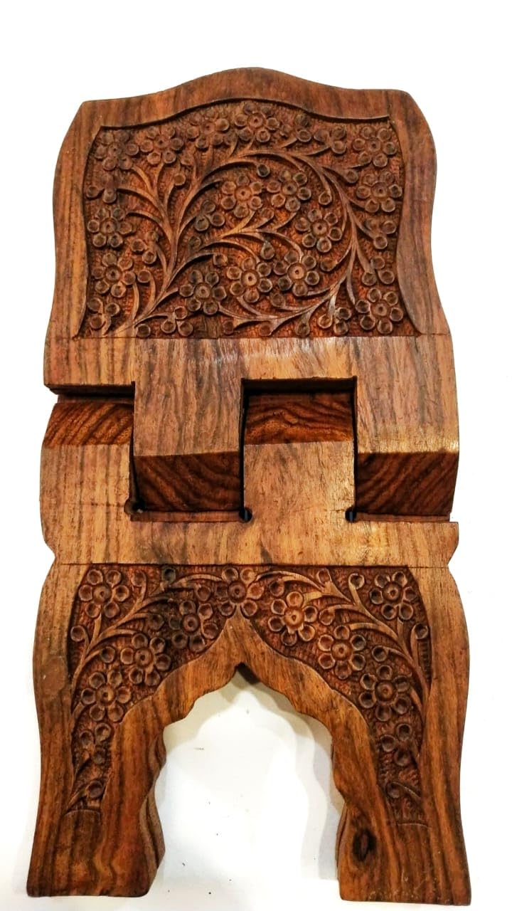 Master Arts Wooden rehal (10 X 4 inches) holy Book Stand for Reading ...