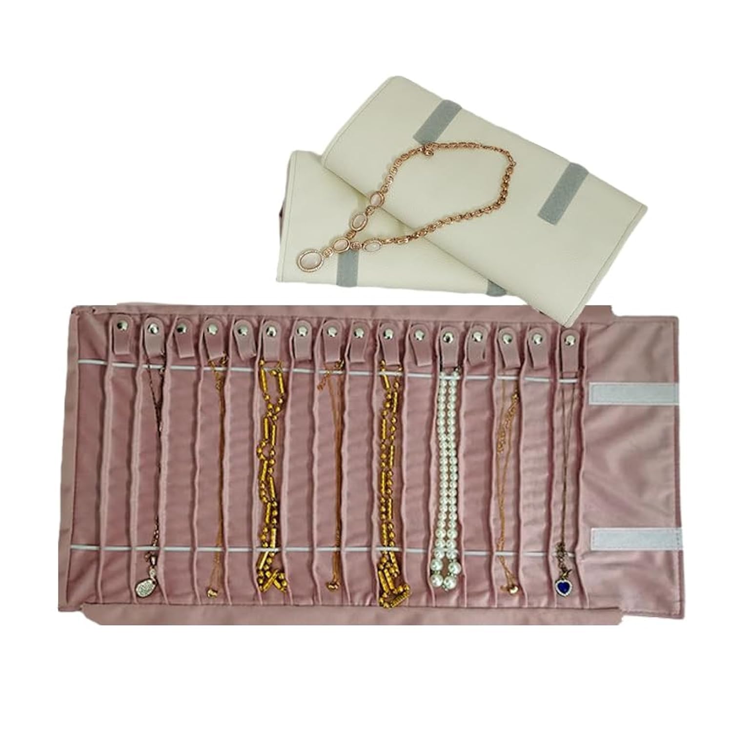Amazon.com: SCIKHEFT Portable Jewelry Roll Untangled Secure Necklace ...