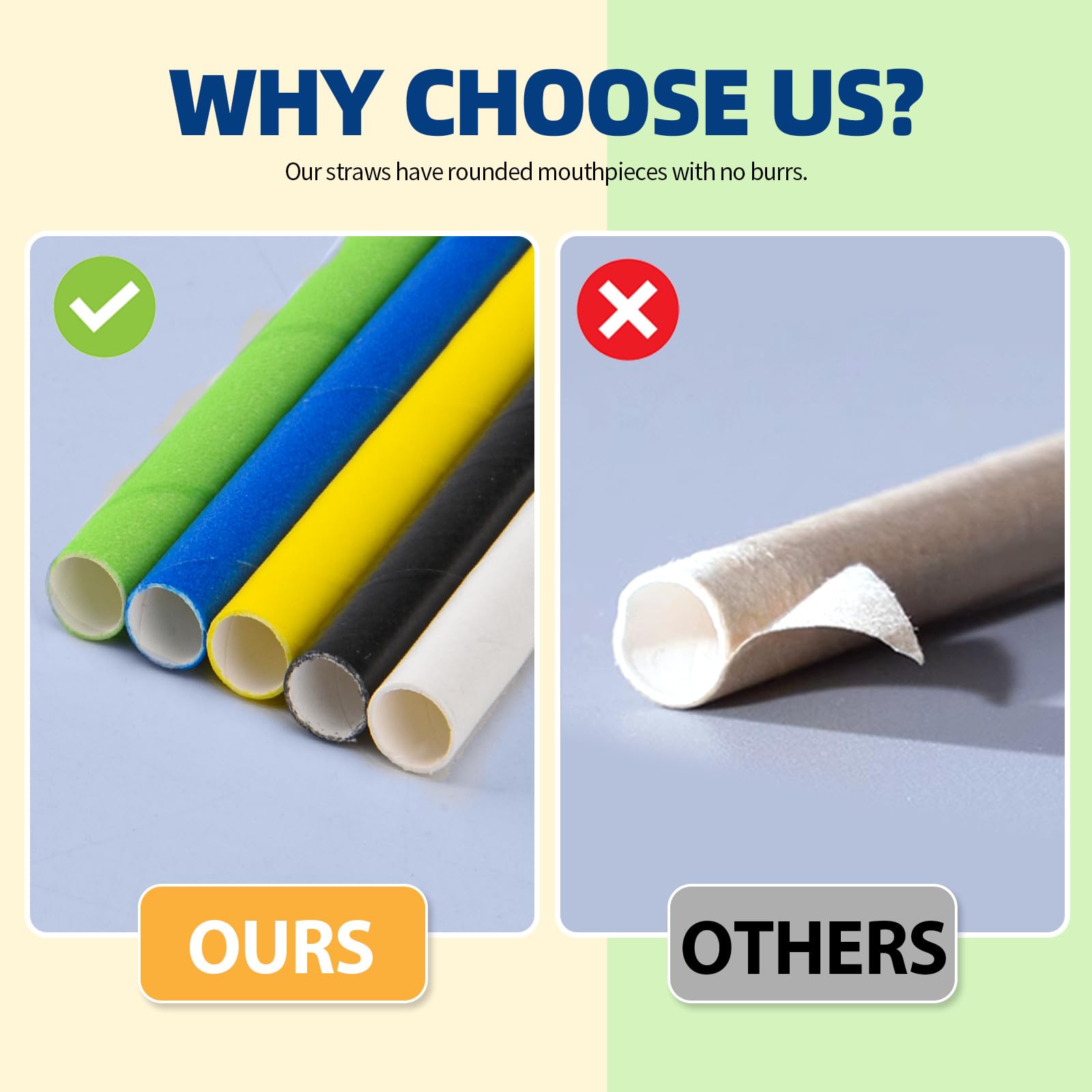 Snapklik.com : 100 Pack Multicolor Paper Drinking Straws, Biodegradable ...