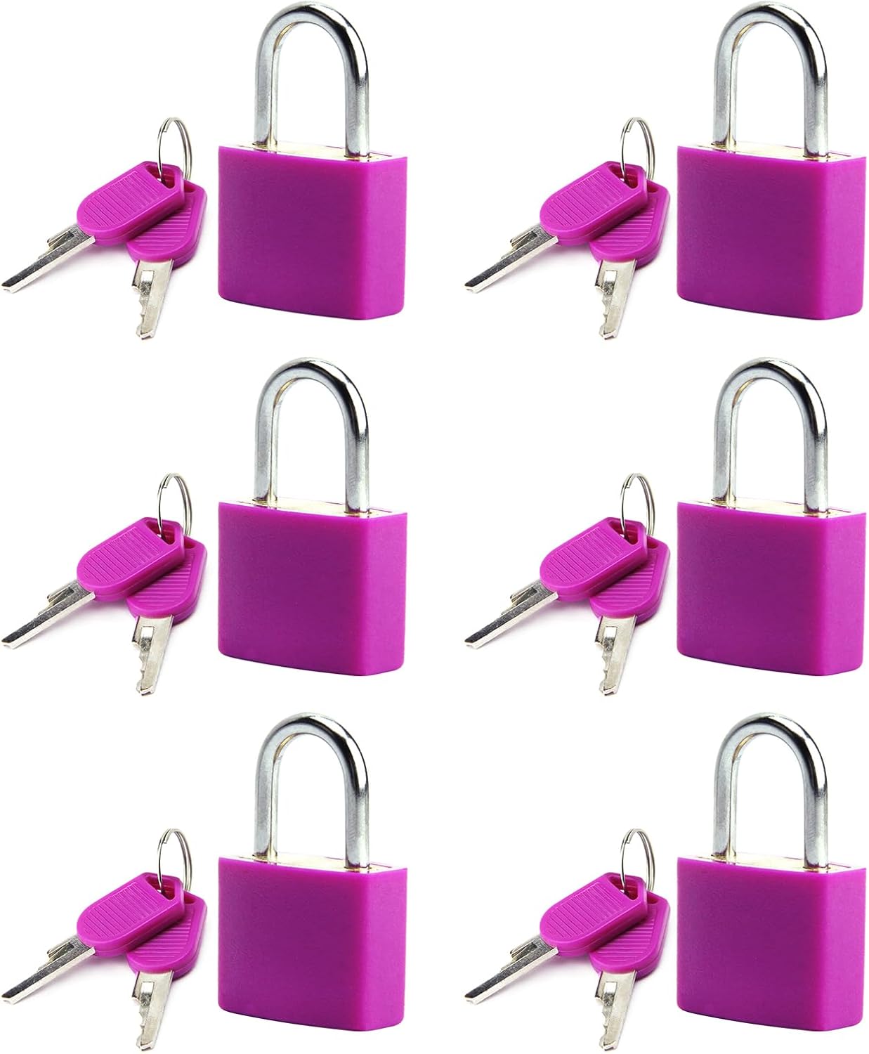 Amazon.com: Yinpecly 6Pcs Luggage Padlocks with Keys,Small Suitcase ...