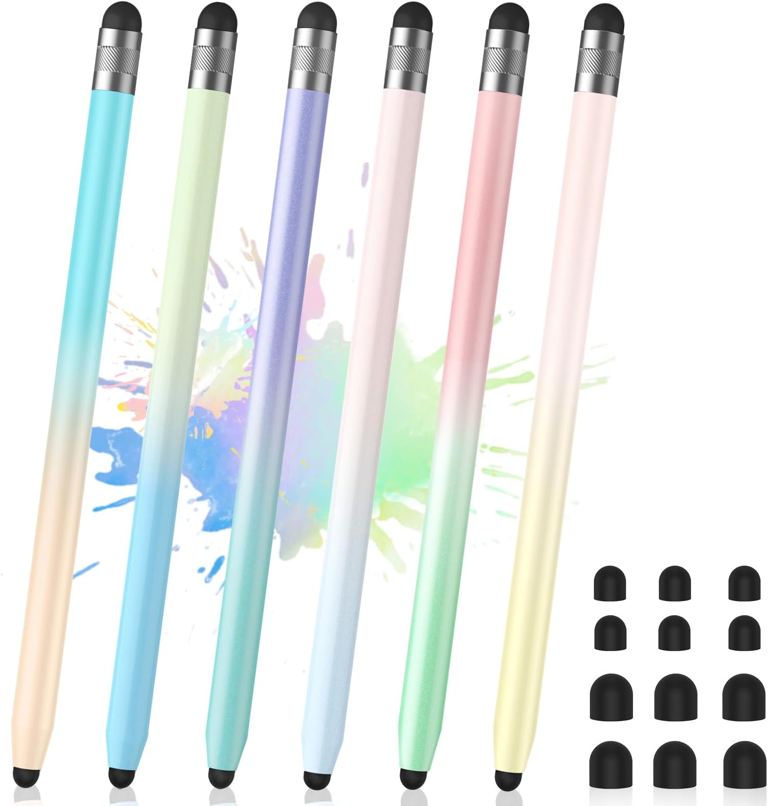 6Pcs Stylus, Stylus Pen for Touchscreen, 2-in-1 Stylus Pen for iPad ...