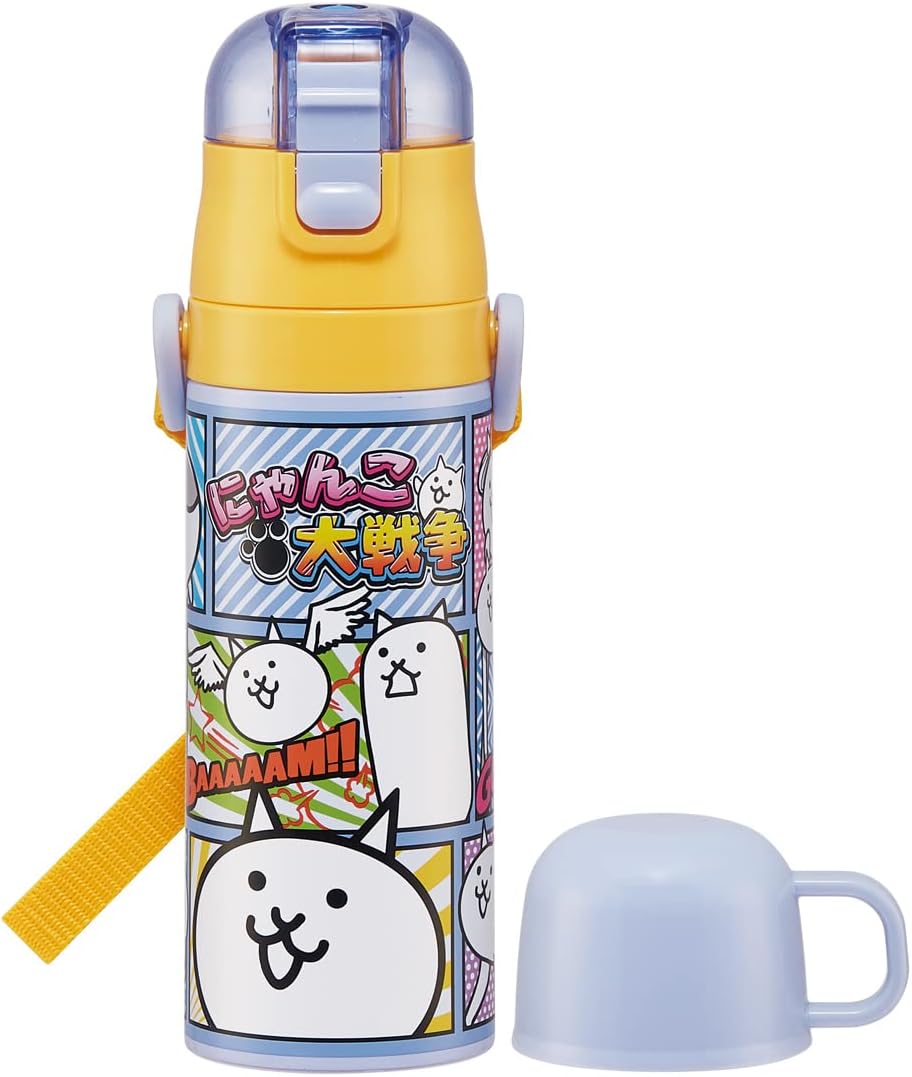 Amazon｜スケーター(Skater) 子供用 ステンレス 水筒 2way 直飲み 470ml コップ飲み 430ml にゃんこ大戦争 23 子供に優しい軽量タイプ 男の子 保温・保冷 ...
