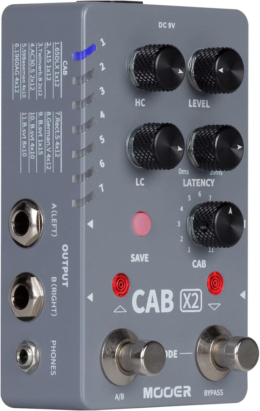 Buy MOOER CAB X2 Dual Footswitch Cab Sim IR Loading Stereo Cabinet ...