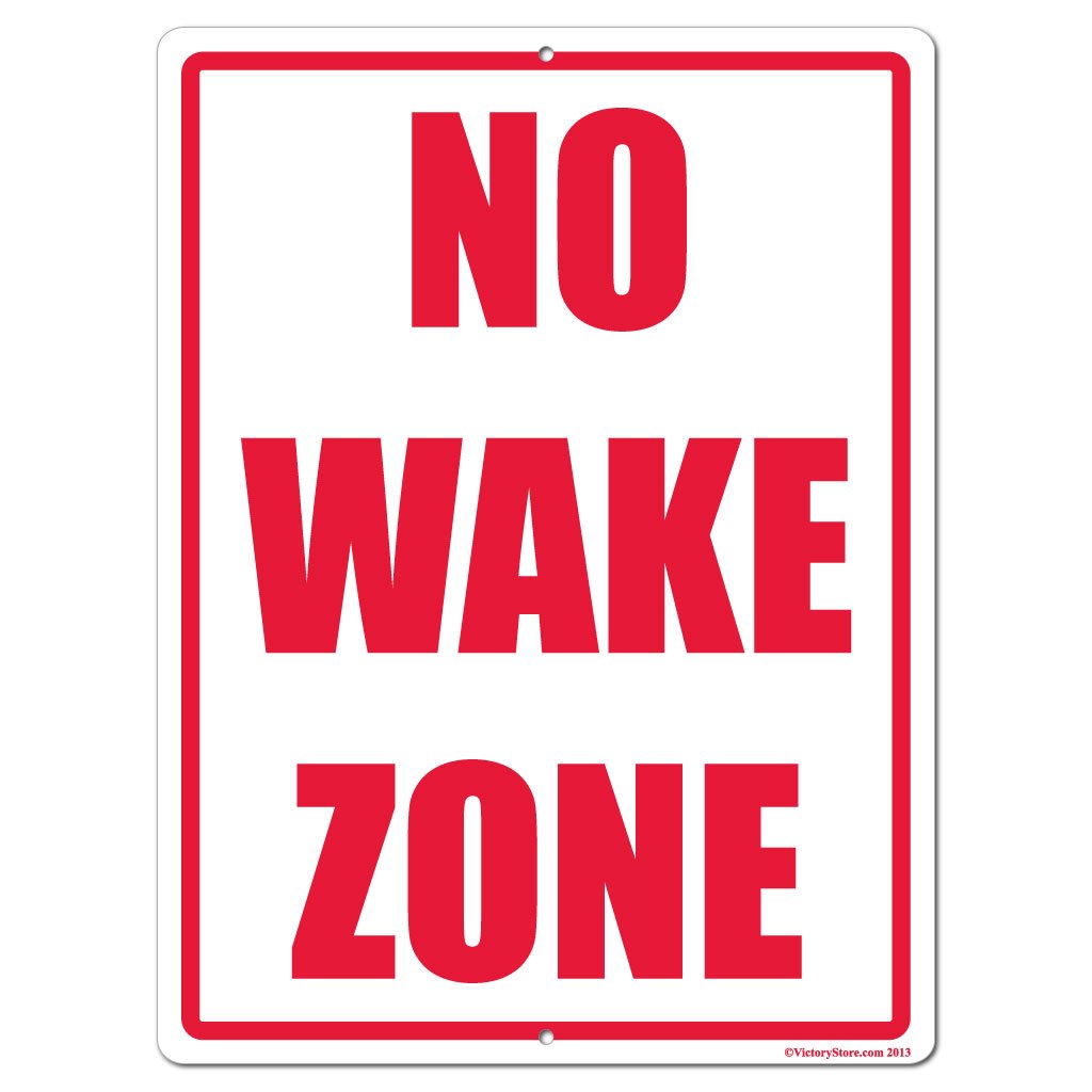 Buy VictoryStore Outdoor Sign: No Wake Zone Sign Aluminum 18 inches x ...