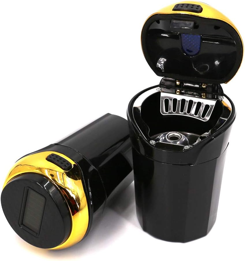 Amazon.com: UTSAUTO Car Ashtray Solar Powered Lighting Detachable Car ...