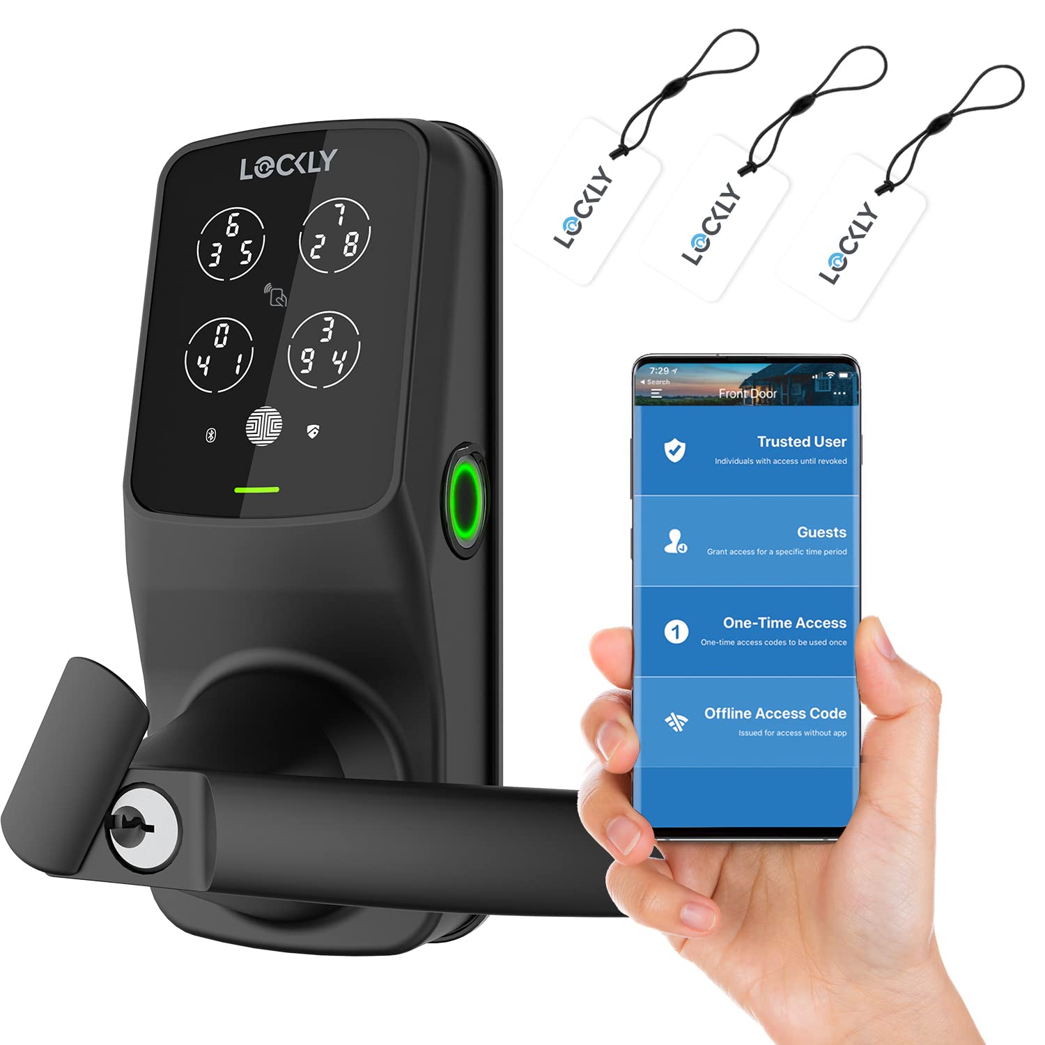 Lockly Secure Plus, RFID Card Smart Lock, Keyless Entry Door Lock, PIN ...