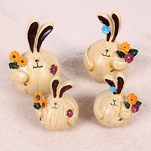 Akruti Artificial resin rabbit home decoration grain lovely fat rabbit ...