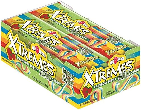 Amazon.com : Airheads Extremes Sweetly Sour Belts 18ct : Candy And ...