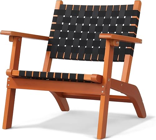 Amazon.com : VINGLI Outdoor Armchair, All-Weather Wooden Patio Chair ...