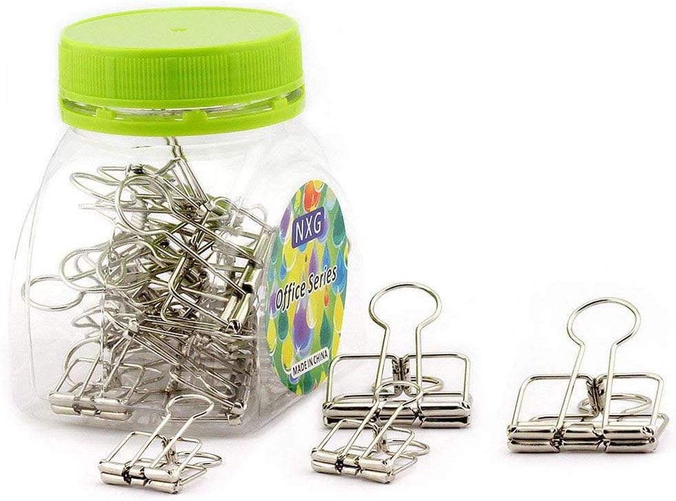 Amazon.com: NXG 20-Pack Silver Metal Wire Binder Clip Set,10pcs 2.25 ...