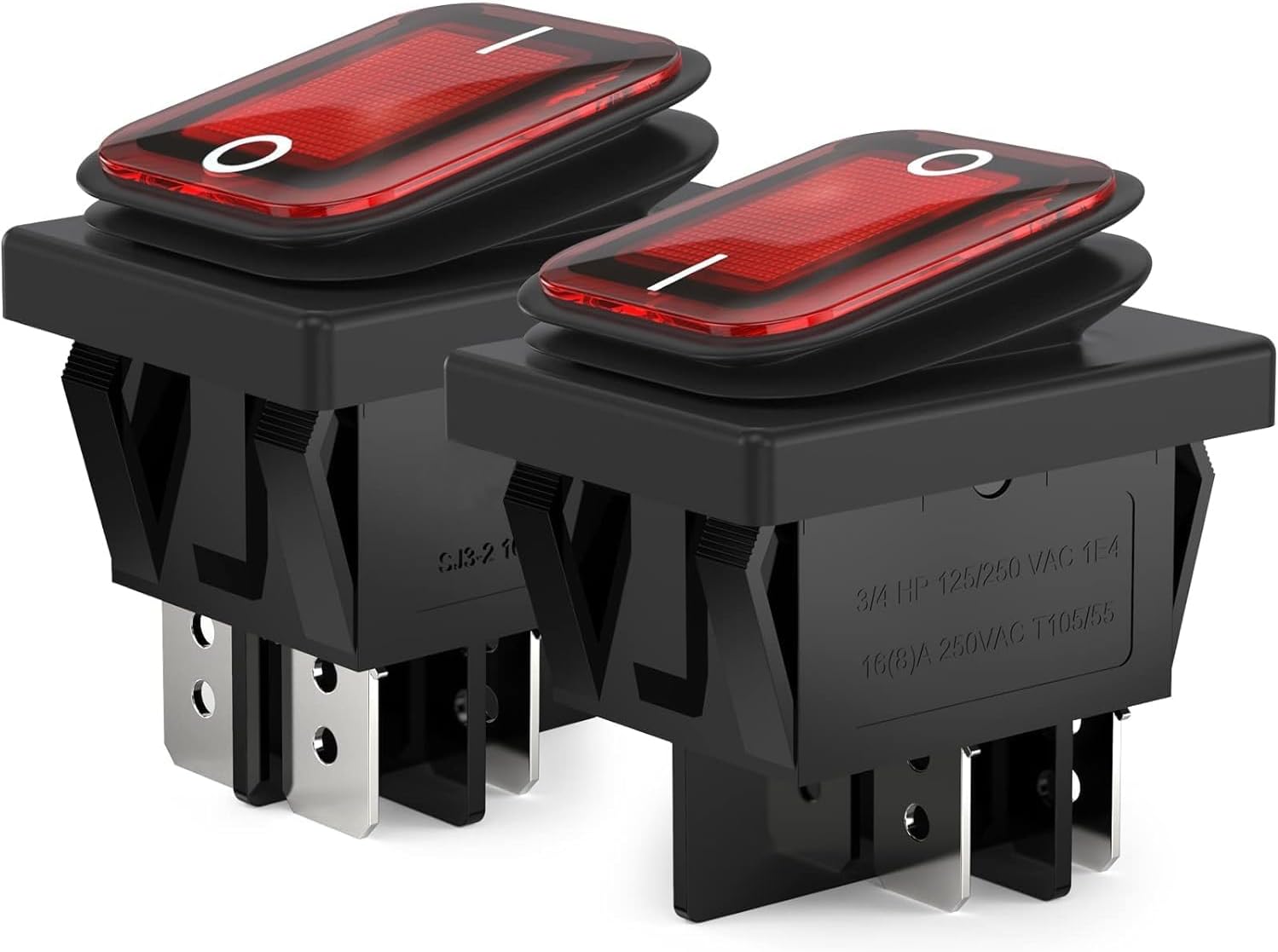 Amazon.com: Connector and Terminal RL2 4 Pin AC 250V/125V 16A/10A ON ...