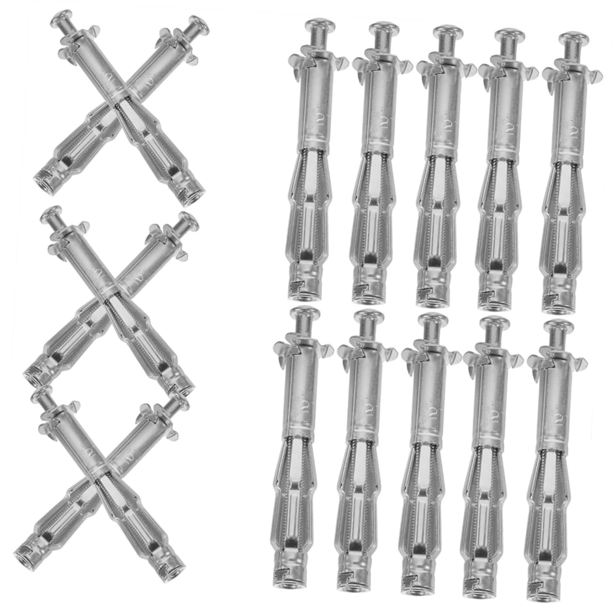 PartyKindom 22 Sets Expansion Bolt Nuts with Screw Hollow Wall Anchors ...