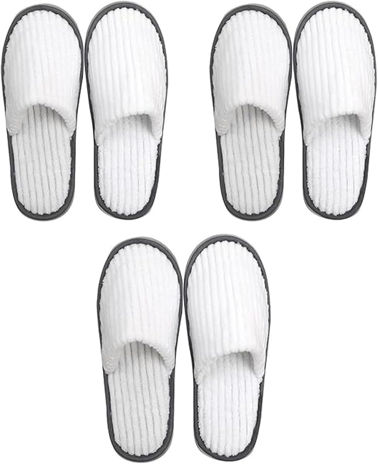 RJFUJP 3 Pairs Travel Slippers, Soft Coral Velvet Hotel Slippers, Non ...