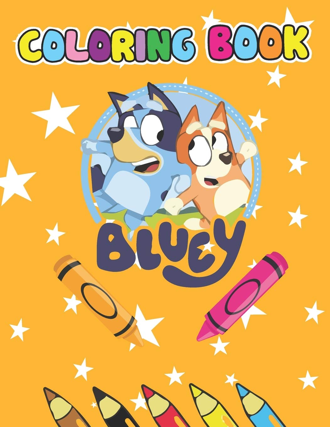 Bluey Coloring Book Epic Fantasy Scenes For Bluey Easy Large ...