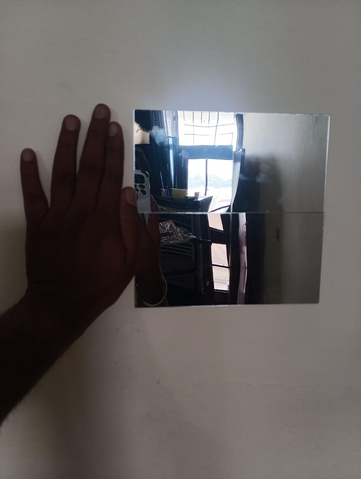 Kuber Industries Self Adhesive Mirror Stickers for Wall Décor - Square ...