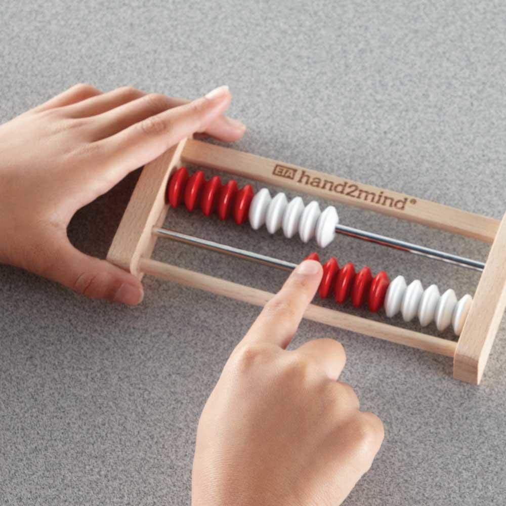 hand2mind Mini 20-Bead Rekenrek, Wooden Rekenrek, Abacus for Kids Math ...