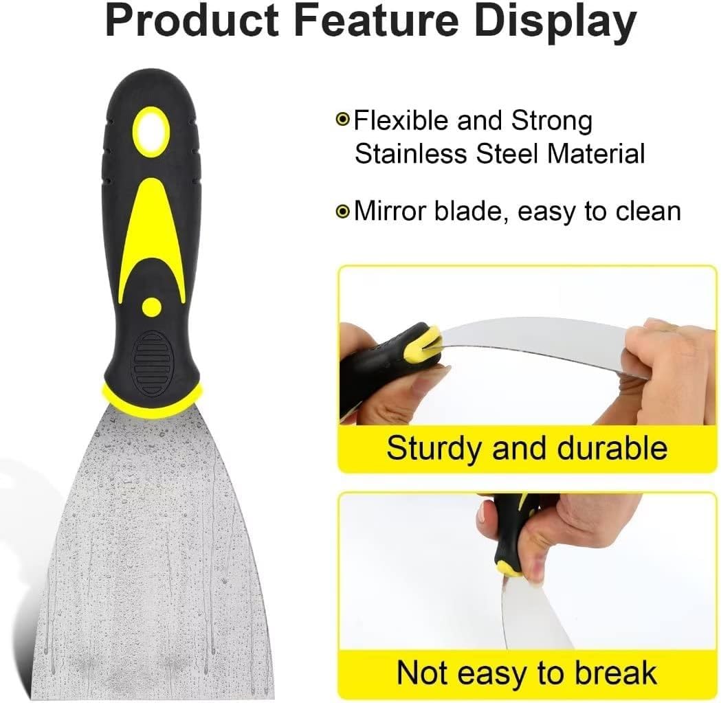 XieNie Putty Knife, Set of 6 Different Size Flex Putty Knives(1" 2" 3 ...