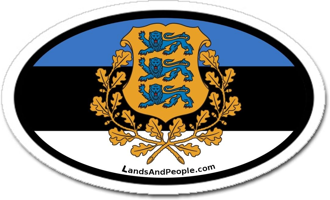Amazon.com - Estonia EST Flag Car Bumper Sticker Decal Oval