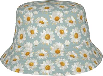 Bucket Hat for Women Daisy Flower Beach Fishing Summer Hat Fisherman ...