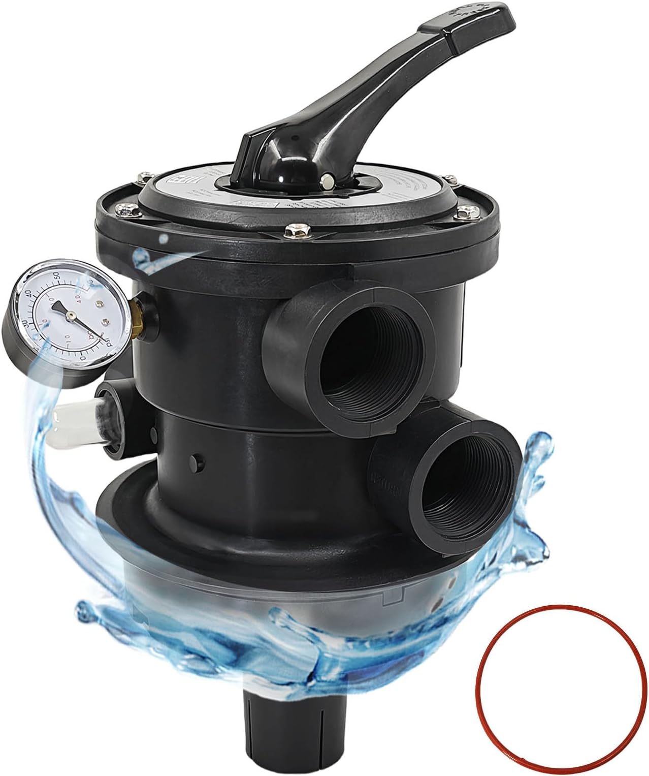 Amazon.com: Hayward SP0714T VariFlo Top-Mount Multiport Valve, Black ...