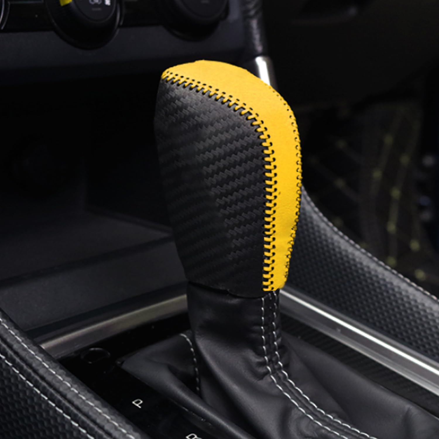 Amazon.com: XYHGM Car Shift Knobs Cover Leather Shift Lever Gear Handle ...