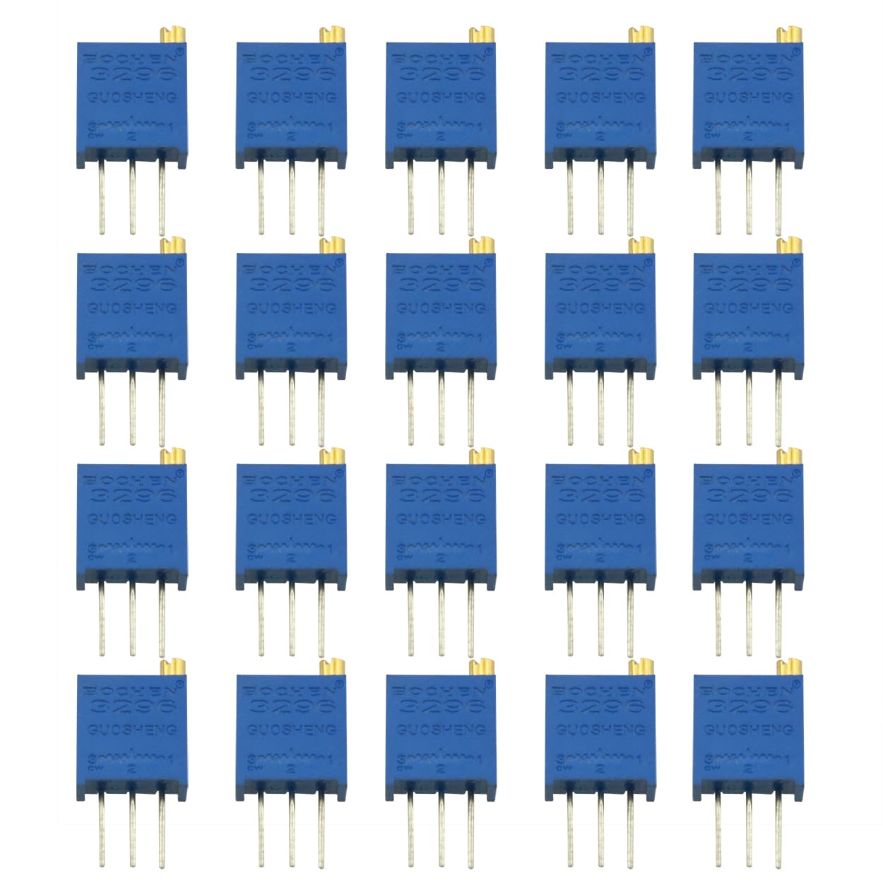 Ruiwaer 20PCS 3296W Trim Pot Trimmer Potentiometer 10K Ohm Multiturn ...