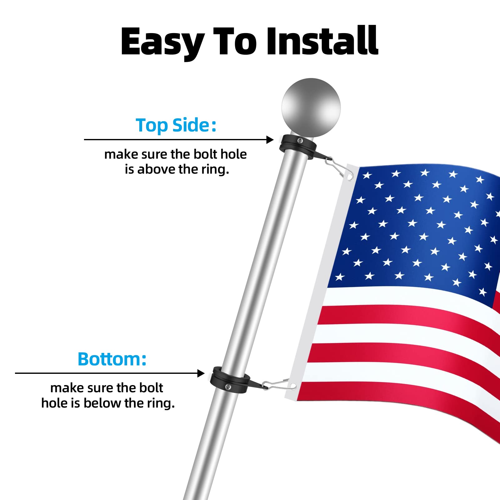 Flag Pole Mounting Rings Amazon.com : Flag Pole Rings, Anti Wrap