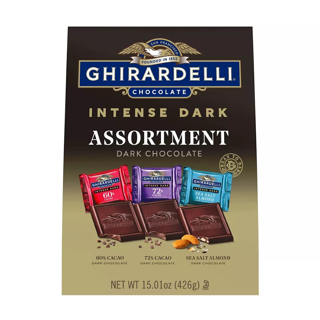 Amazon.com: Ghirardelli Chocolate Intense Dark Chocolate Variety, 15 oz ...