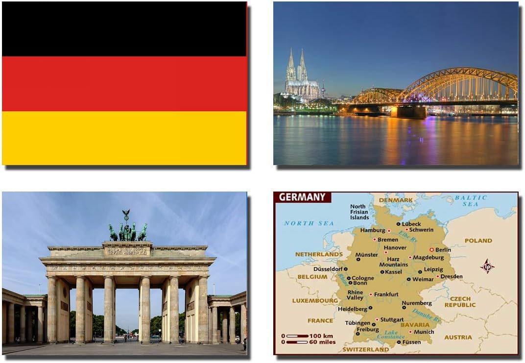 Amazon.com: REFRIGERATOR MAGNET Set of 4 Germany Fridge Magnets ...