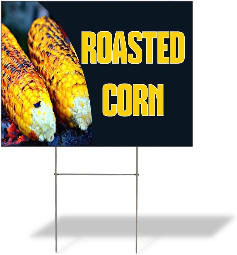 Amazon.com : 1 Pc of Yard Sign Roasted Corn Outdoor Advertising ...