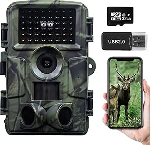 48MP 4K 30fps Wildlife Camera with Mobile Phone Transmission, Motion ...