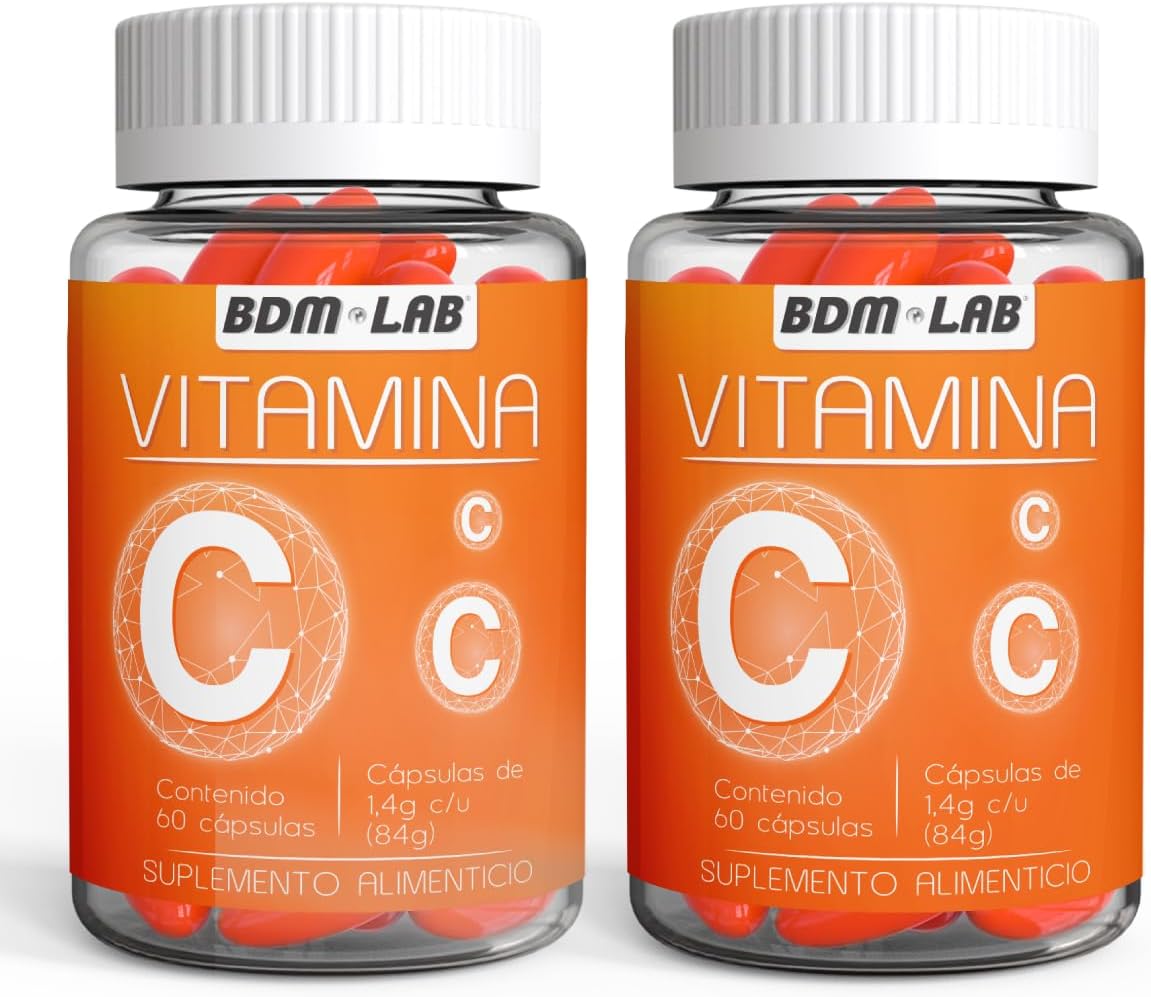BDM LAB Duo pack Vitamina C Antioxidante 60 Cápsulas c/u Suplemento ...