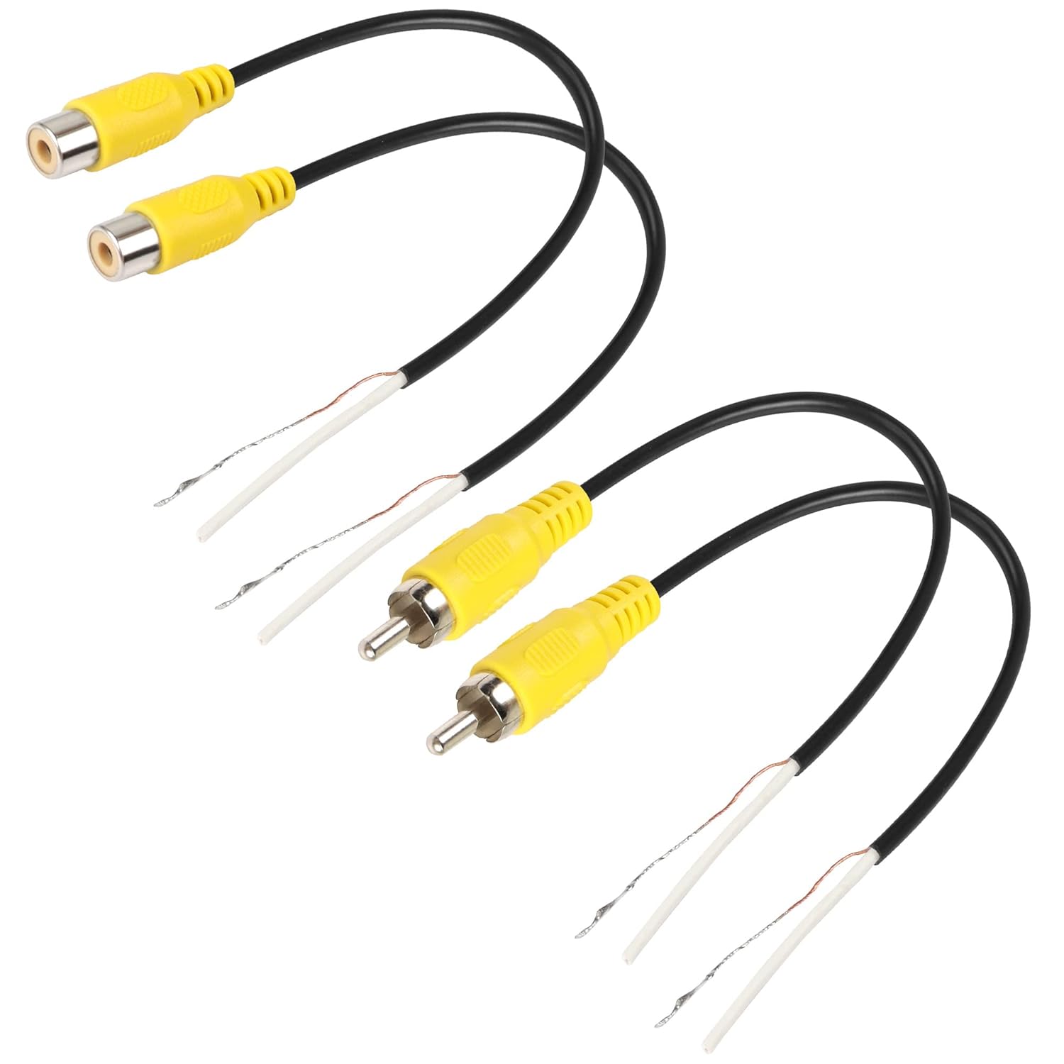Amazon.com: XMSJSIY RCA/AV Audio Pigtail Cable Bare Wire,RCA Male ...