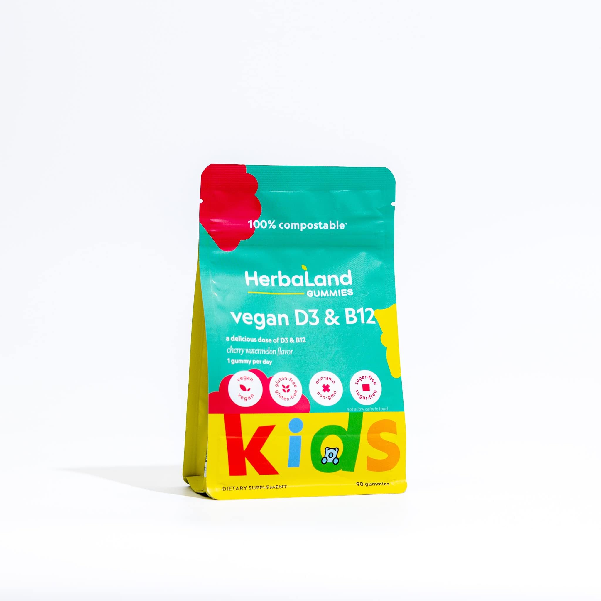 Amazon.com: Herbaland Kids Vegan D3 & B12 for Kids Gummies, Contains ...