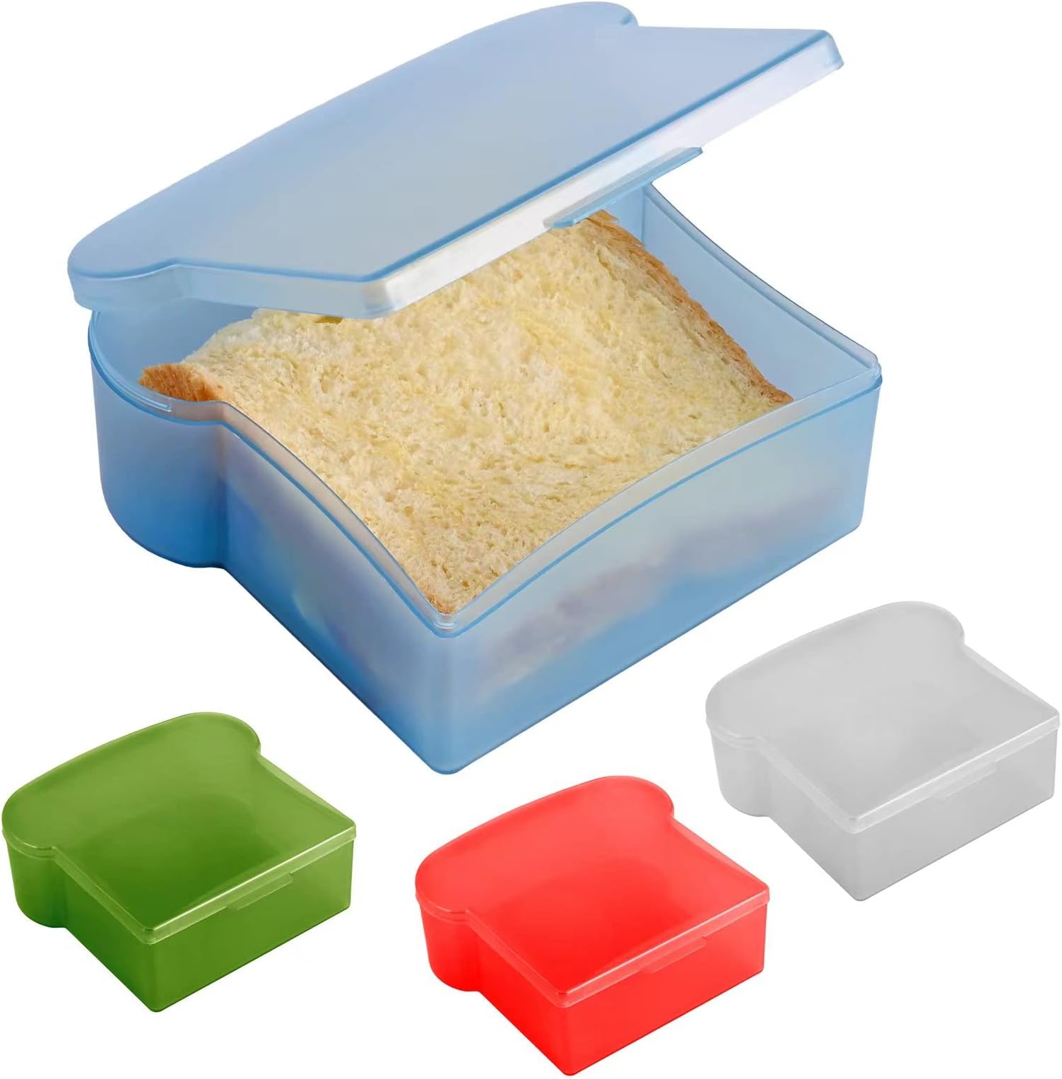 Amazon.com: Kitchen & Cabana I 4 Pack I Small Size Sandwich Containers ...