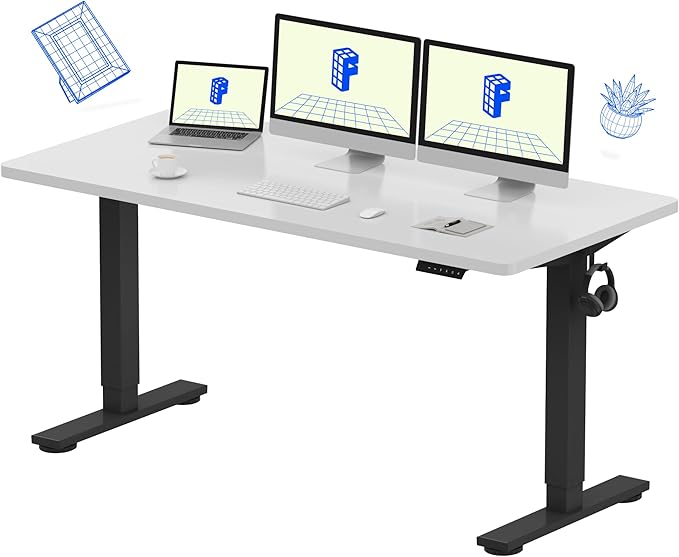 Amazon.com: FLEXISPOT EN1 Whole-Piece Standing Desk 60"x24" Electric ...