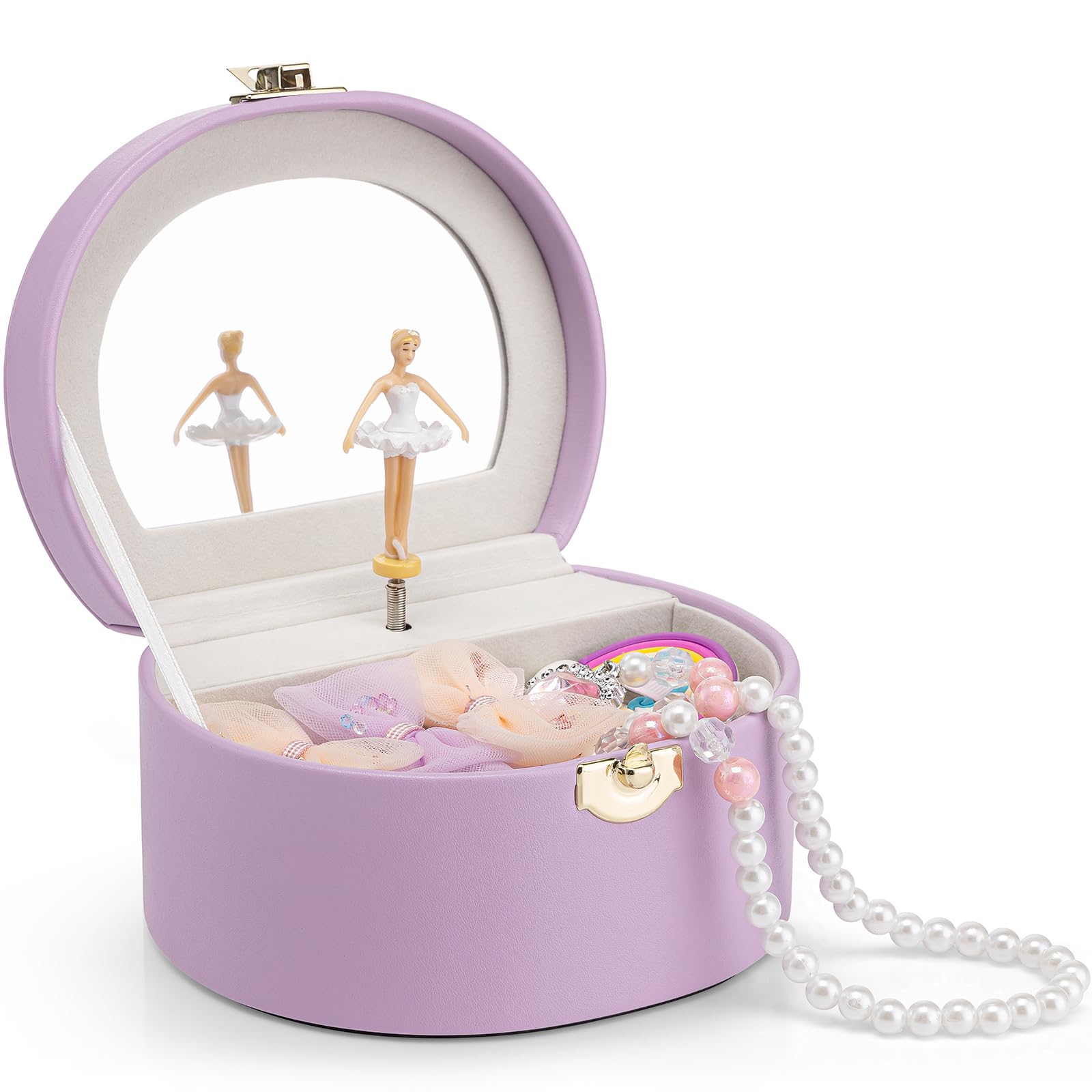 Amazon.com: Vlando Musical Jewelry Box for Girls, Small Kid Music Box ...