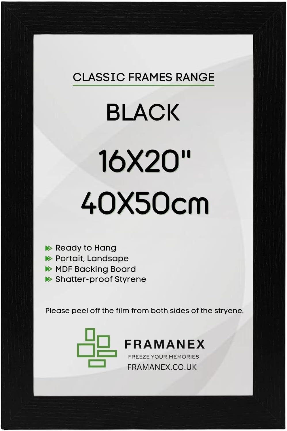 FRAMANEX Modern Black Colour 40X50 CM Picture Photo Poster Frames ...