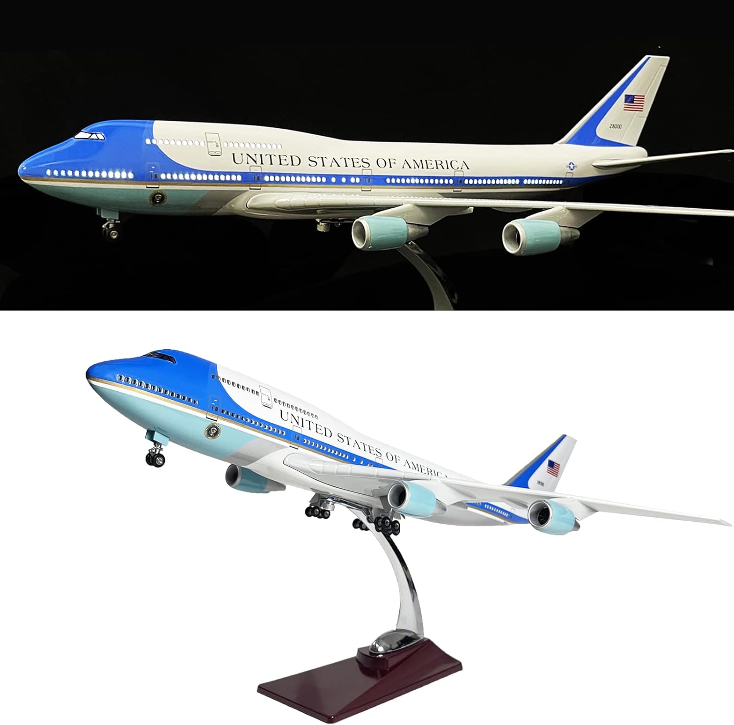 Amazon.com: United States Air Force One B747 Plane Model Kit - 1:130 ...