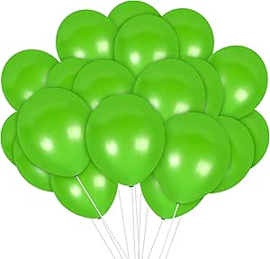 Amazon.com: Treasures Gifted Glossy Neon Green Balloons 12 inch 36 Pack ...
