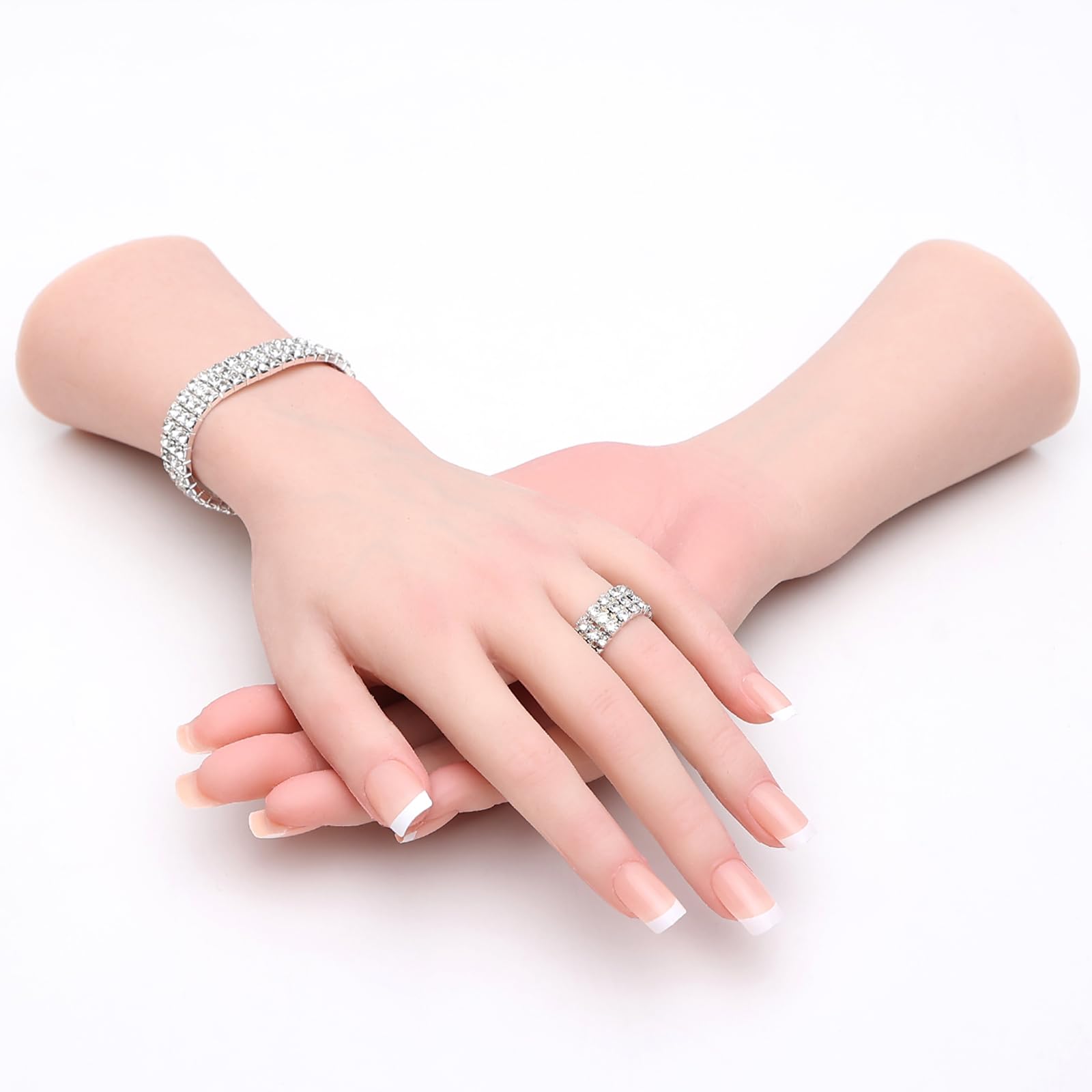 Amazon.com: Realistic Silicone Female Hand Model Fake Hand Flexible ...