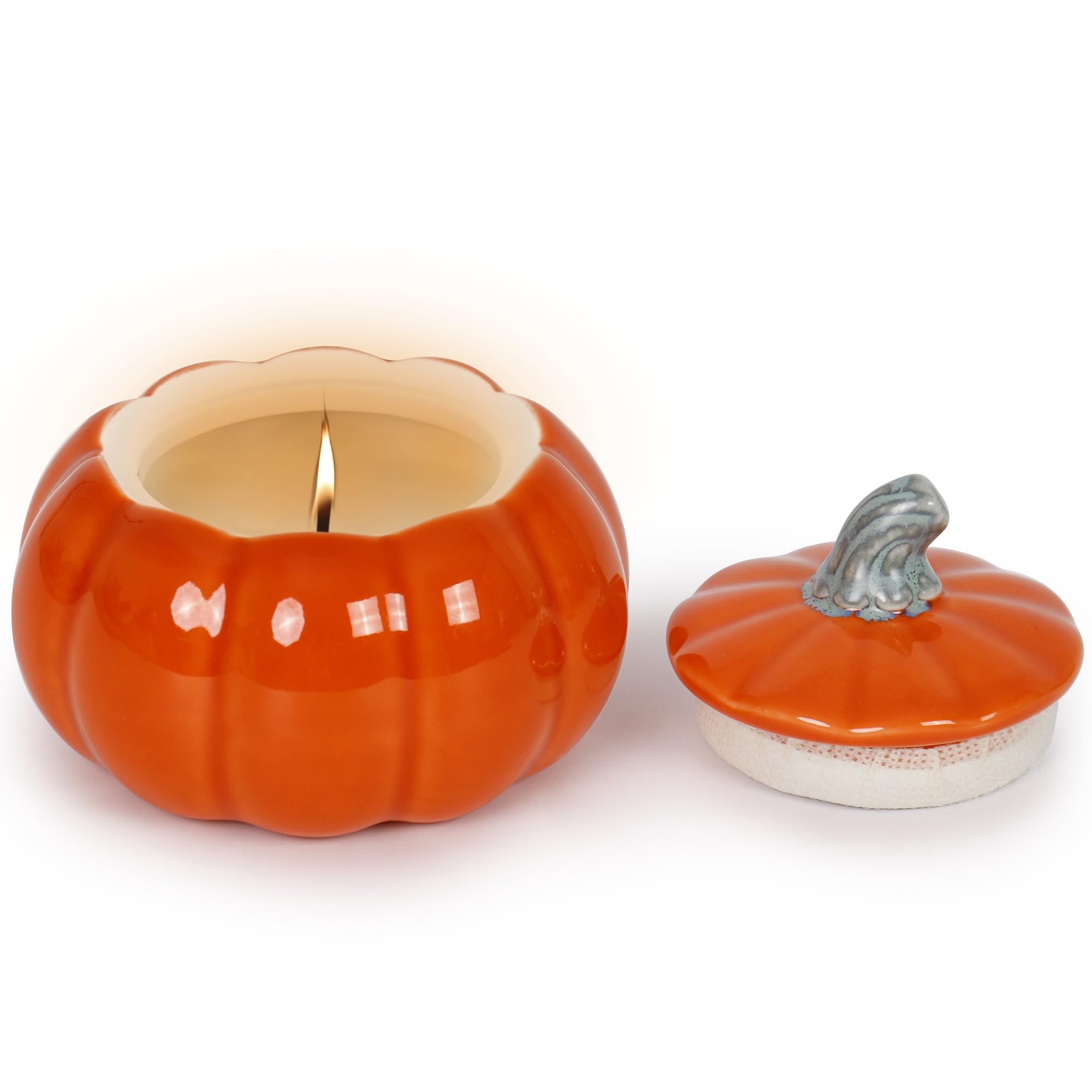 Amazon.com: ONEVIVE Pumpkin Shaped Candle Fall Scents, Thanksgiving Wax ...